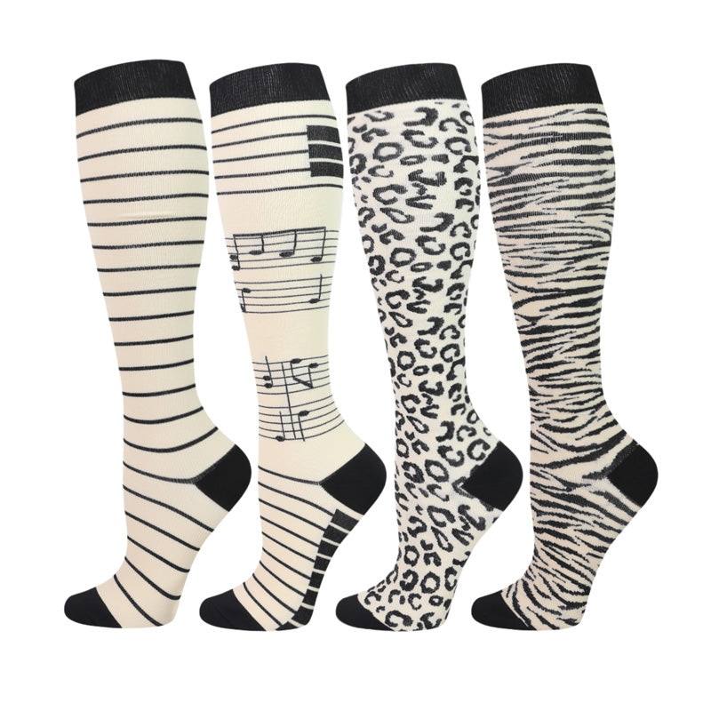 4 Pairs Stripe Series Compression Socks 15-20mm Hg – ISUNIE